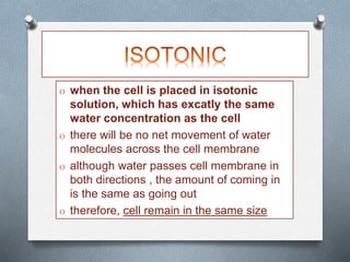 diffusion& osmosis | PPTX