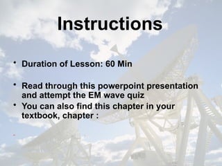 Sci. 10 Introduction to electromagnetic waves | PPTX