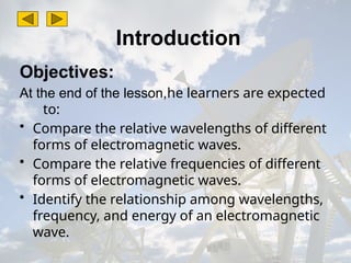 Sci. 10 Introduction to electromagnetic waves | PPTX