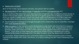 The Generic conventions of Sci-fi films | PPTX