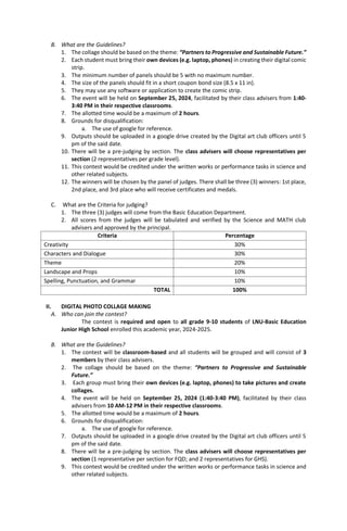 Sci-Math-Guidelines for the upcoming year of 24-25 | PDF