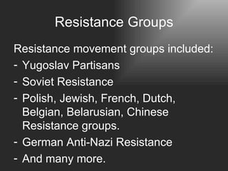 Resistance in The Holocaust | PPT