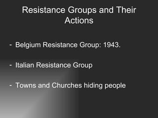 Resistance in The Holocaust | PPT