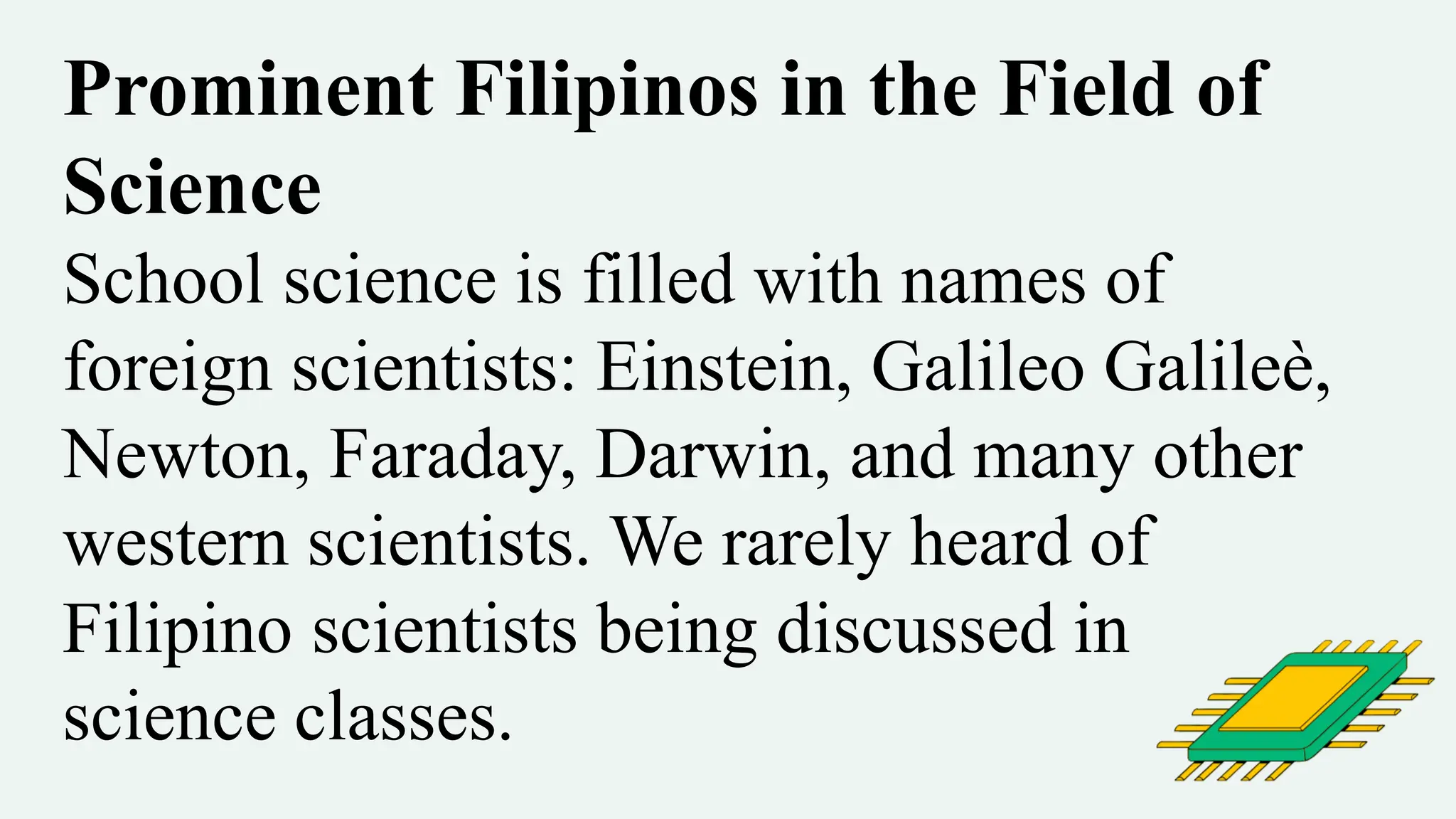Science and yechyin the Philippines with different Filipino scientist ...