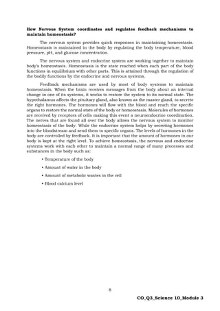 SCI10-Q3-MODULE3.pdf | Brain and Nervous System Disorders | Diseases and Conditions