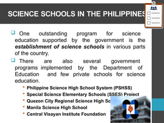 Comprehensive Overview of Science Education in the Philippines ...