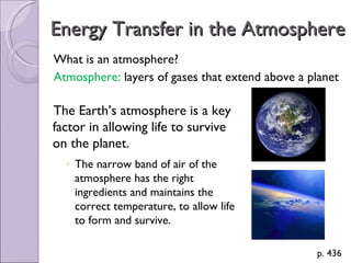 Sci 10 Lesson 3 April 18 - Transfer of Energy in the Earth's Atmosphere ...
