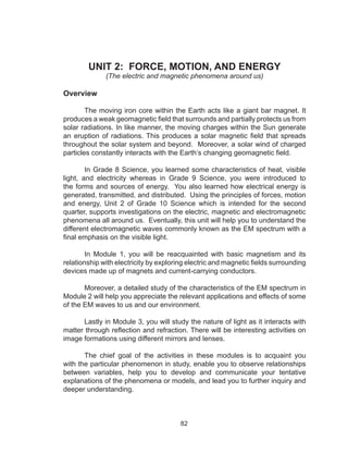 Grade 10 Science Learner' Material Unit 2-Force, Motion and Energy | PDF