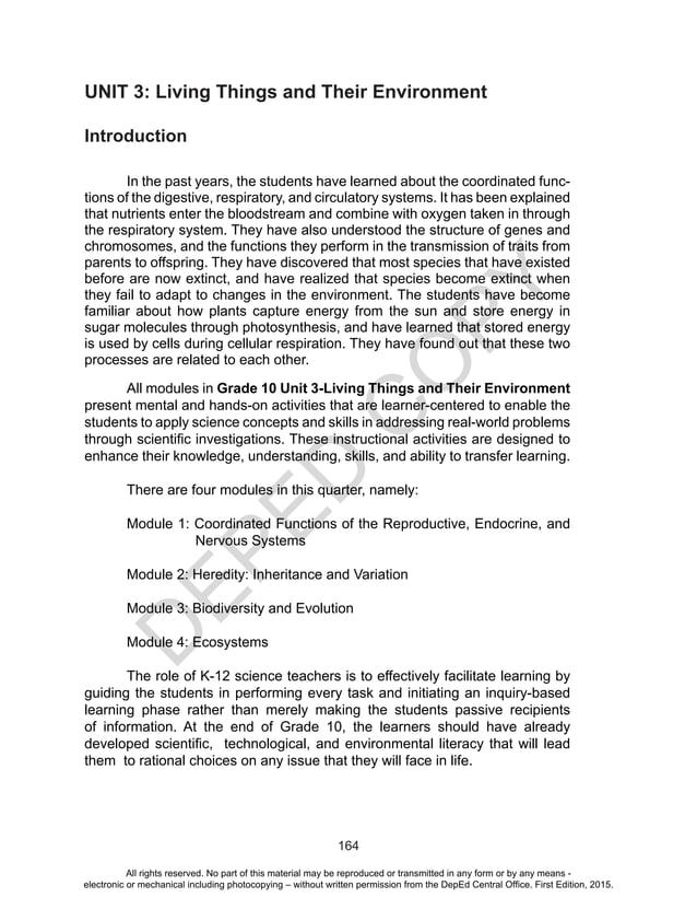 Science learners module grade 10 unit 3 | PDF