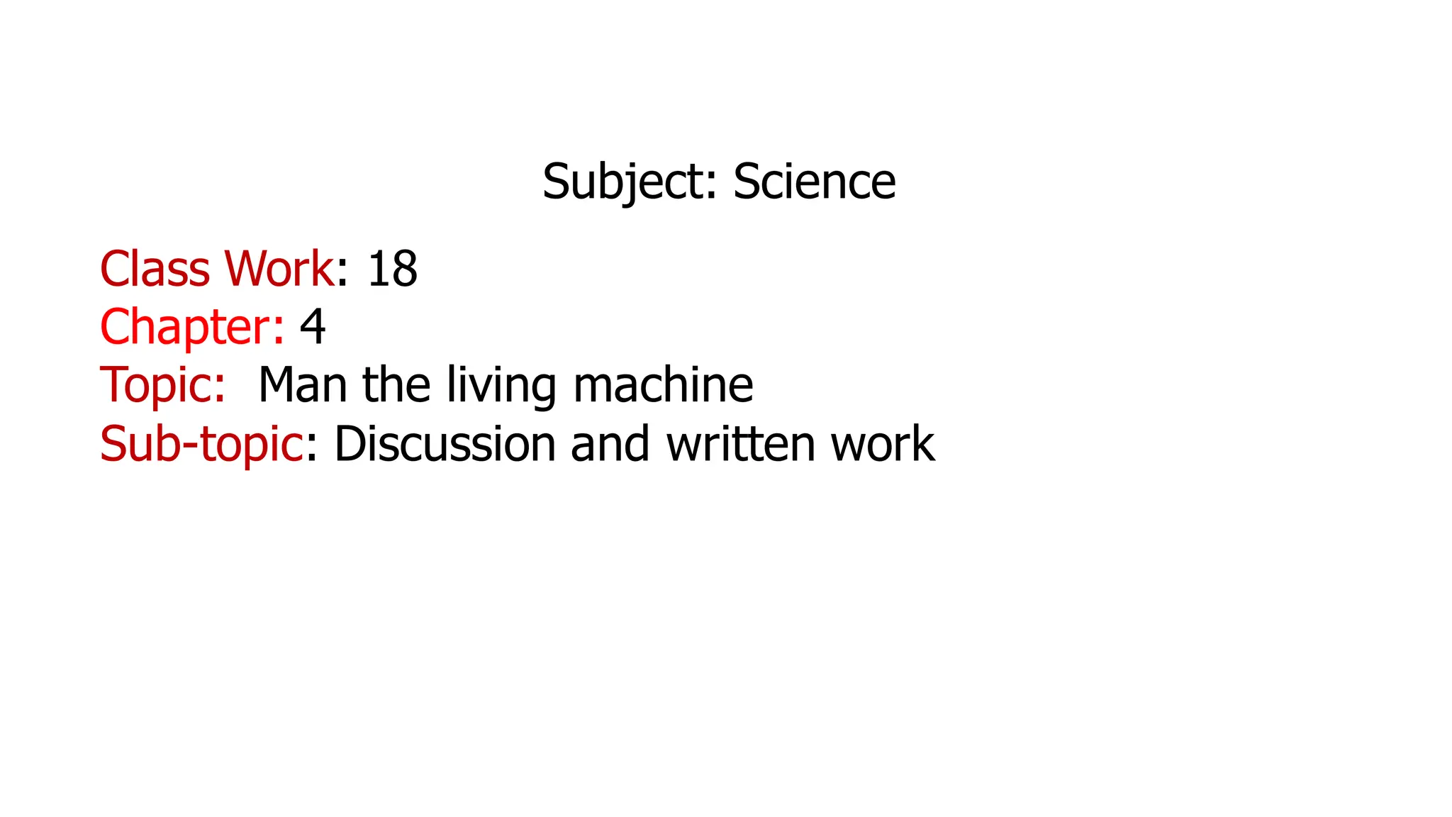 man the living machine a science project | PDF
