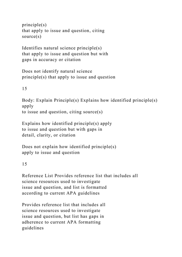 SCI 200 Project Part One First Draft Guidelines and Rubric .docx