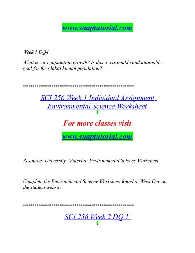 Sci 256 Effective Communication-snaptutorial.com | Science
