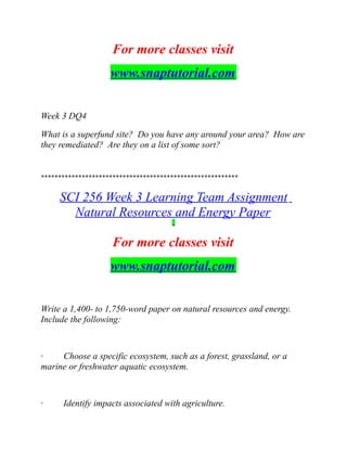 Sci 256 Effective Communication-snaptutorial.com | Science