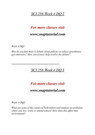 SCI 256 Enhance teaching - snaptutorial.com | DOCX