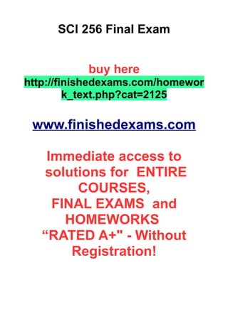 Sci 256 final exam | ODT