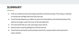 Sci3 lesson fossil fuels | PPTX