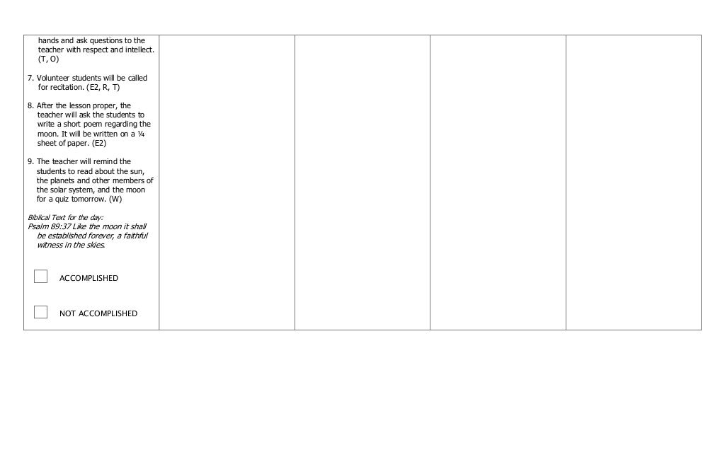 Grade 5 Science 4th Quarter Curriculum Map Grade 5 Science 4th Quarter Curriculum Map