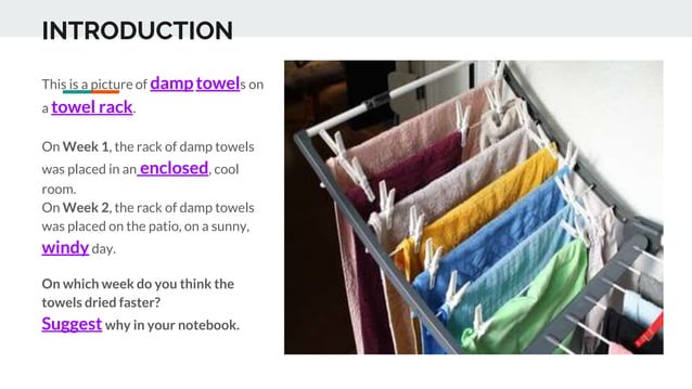 Sci5 lesson evaporation drying | PPT