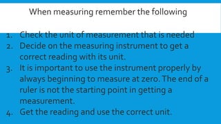 using standard of measurement | PPT