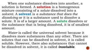 SCI6-Q1-W1-DAY4-SOLUTE AND SOLVENT power point | PPTX | Chemistry | Science