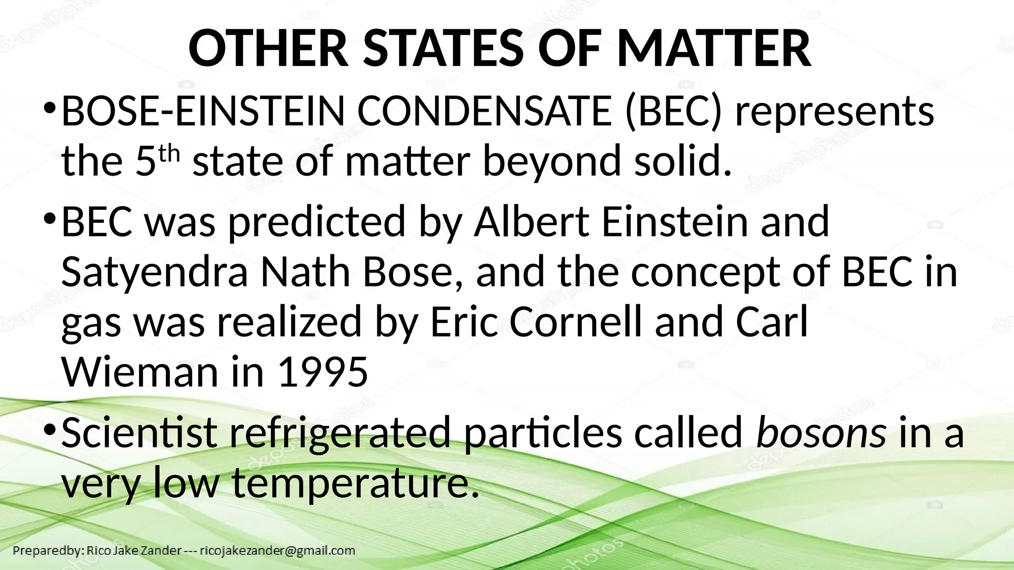 sci 7 q1 2 Describe the Particle Model of Matter as “All matter is made ...