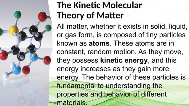 sci 7 q1 2 Describe the Particle Model of Matter as “All matter is made ...