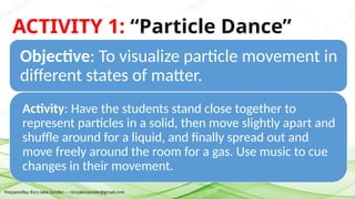 sci 7 q1 2 Describe the Particle Model of Matter as “All matter is made ...