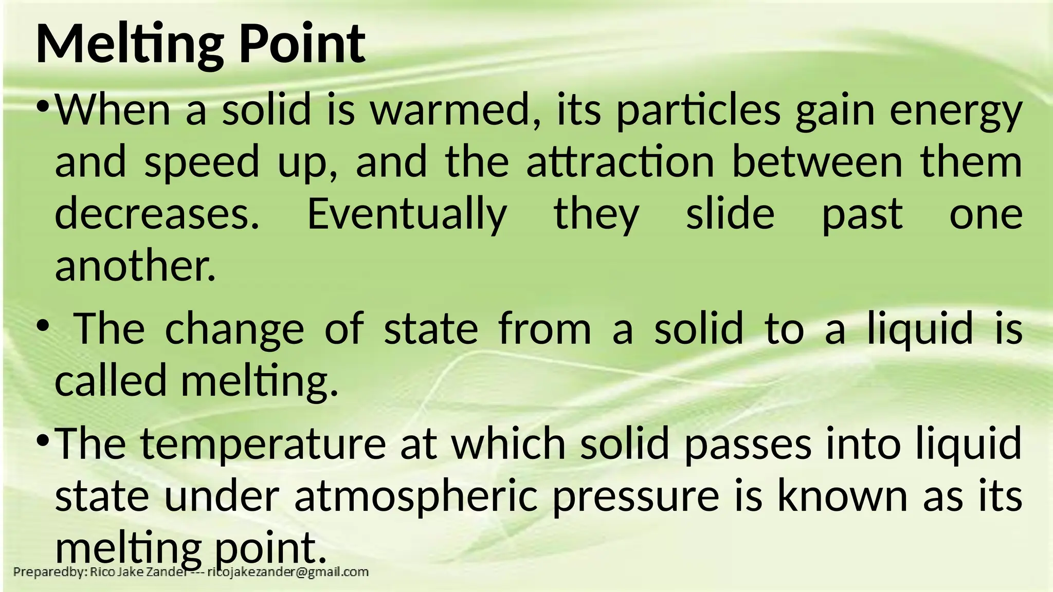 sci 7 q1 5 Explain the changes of state in terms of particle ...