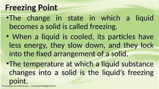sci 7 q1 5 Explain the changes of state in terms of particle ...