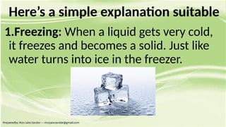 sci 7 q1 5 Explain the changes of state in terms of particle ...