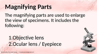 sci 7 q2 1 Identify the parts and functions, and demonstrate proper ...