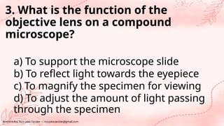 sci 7 q2 1 Identify the parts and functions, and demonstrate proper ...