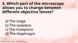 sci 7 q2 1 Identify the parts and functions, and demonstrate proper ...