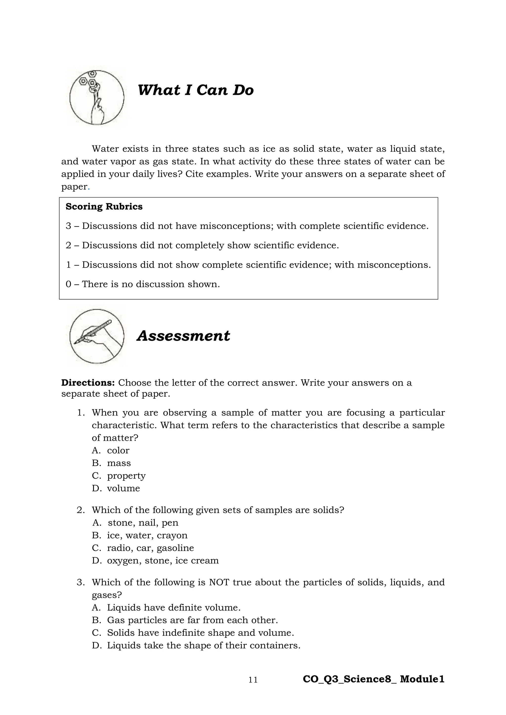 Science 8, 3rd quarter,module 1--------- | PDF
