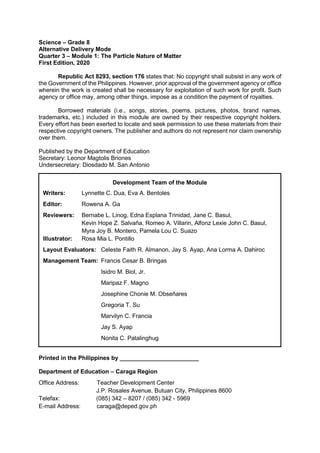 Science 8, 3rd quarter,module 1--------- | PDF