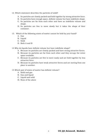 Science 8, 3rd quarter,module 1--------- | PDF