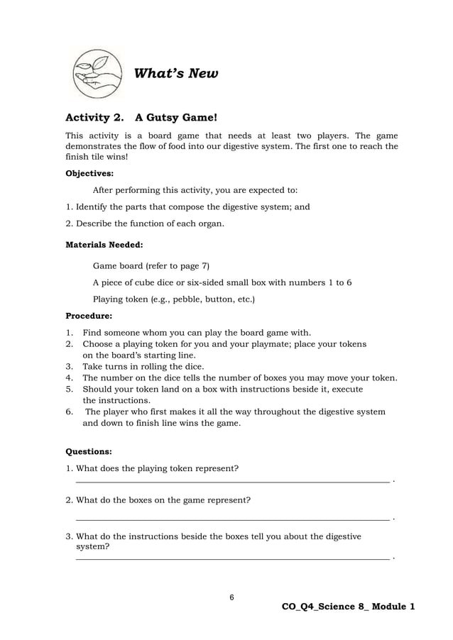 Grade 8 Science Module 1 4th Quarter Digestive system | PDF