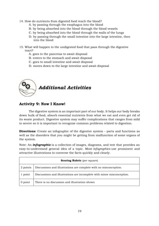 Grade 8 Science Module 1 4th Quarter Digestive system | PDF