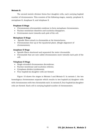 Grade 8 Science Module 2 Quarter 4 Cellular Reproduction | PDF