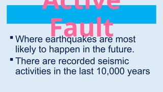 types of faults and earthquake power point presentation | PPT
