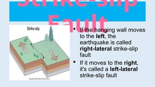 types of faults and earthquake power point presentation | PPT