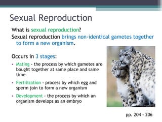 Sci 9 Lesson 6 April 12 - Sexual Reproduction | PPT