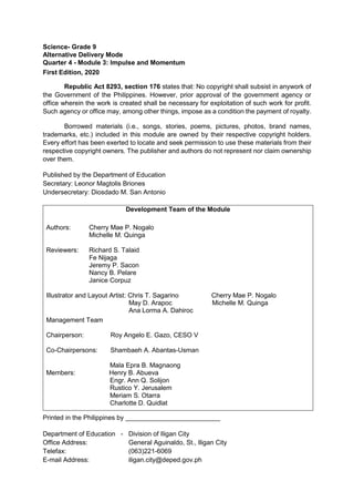 Module for Grade 9 for Asynchronous/Distance learning | PDF