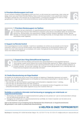 Scia - informatie onderhoud en services | PDF