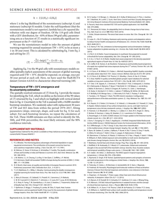 The emergence of heat and humidity too severe for human tolerance | PDF