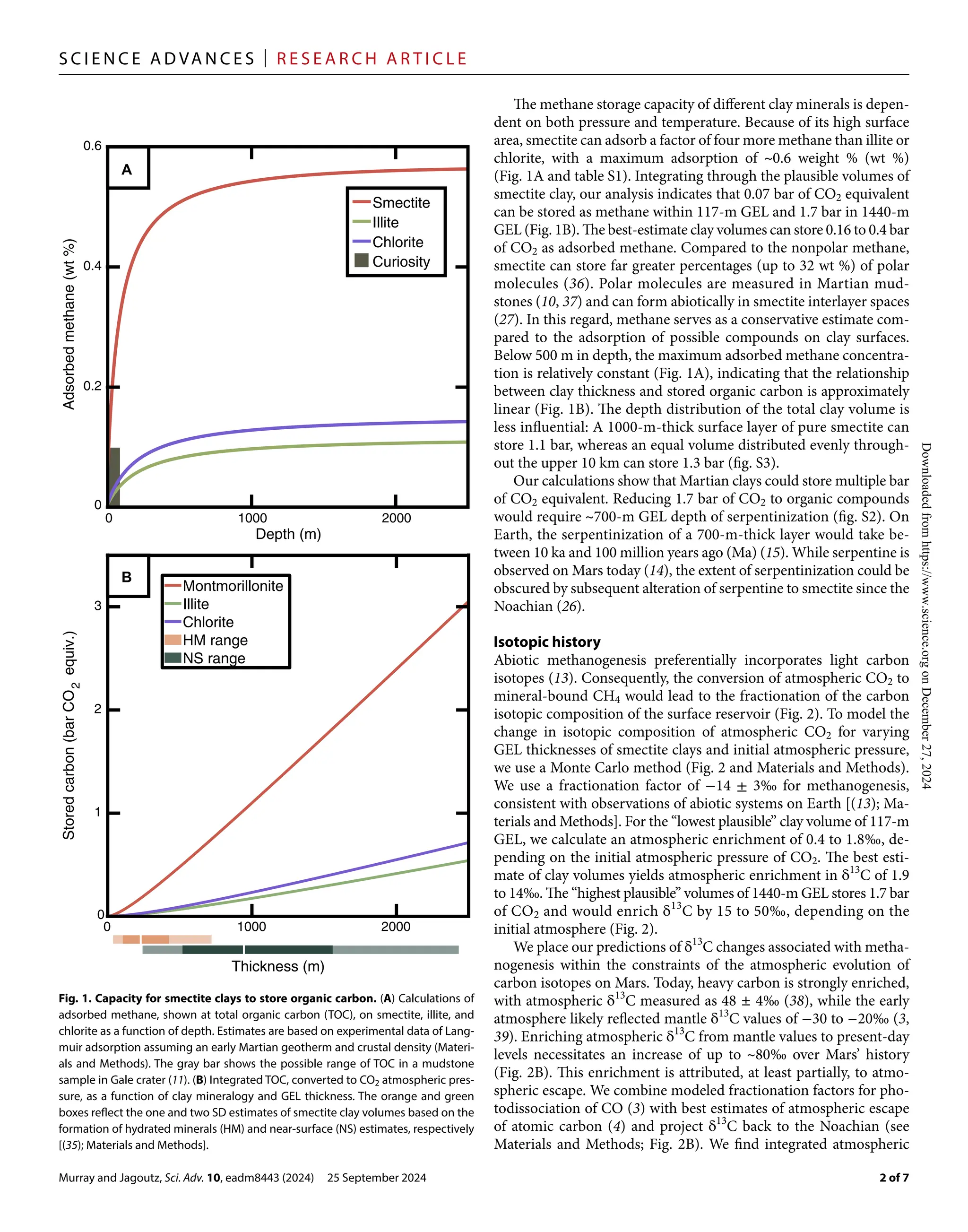 Olivine alteration and the loss of Mars’ earlyatmospheric carbon | PDF