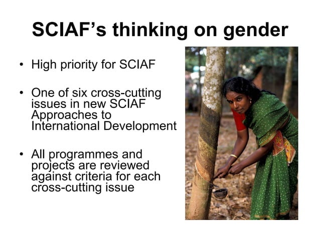 SCIAF - Mainstreaming gender in international development | PPT