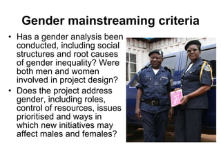 SCIAF - Mainstreaming gender in international development | PPT