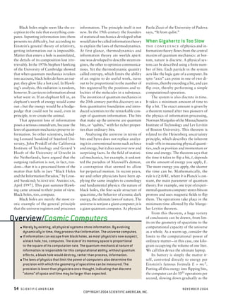 Black hole computers by Scientific American Magazine | PDF