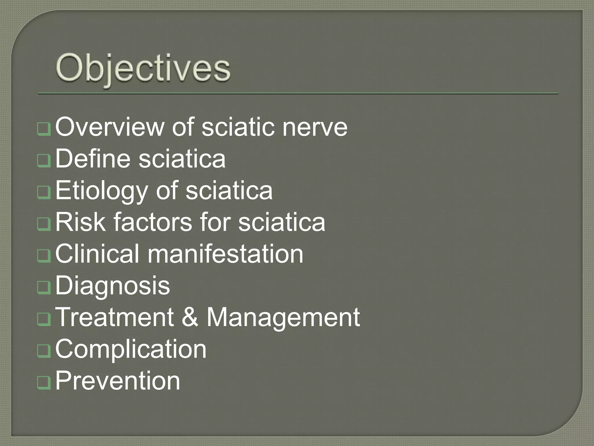 Sciatalgia | PPTX